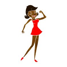 Cartoon woman with can do attitude N6 free image download