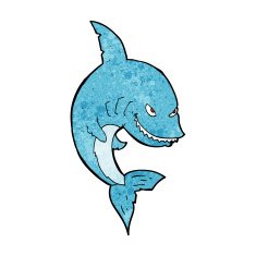 Funny Cartoon Shark N23 free image download