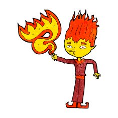 Fire spirit cartoon N5 free image download