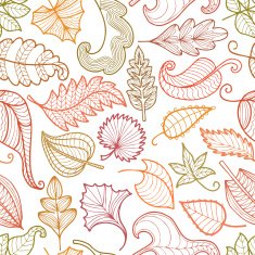 Pattern of decorative leaves free image download