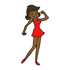 Cartoon woman with can do attitude N8 free image download