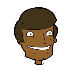 Cartoon grinning man N65 free image download