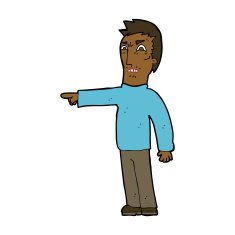 Cartoon angry man pointing N8 free image download