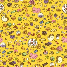 Eat doodle candy background N2 free image download