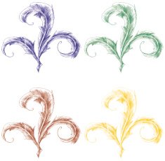 Four swirly things free image download