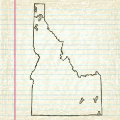 Hand-Drawn Map of Idaho free image download