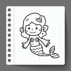 Mermaid doodle N12 free image download