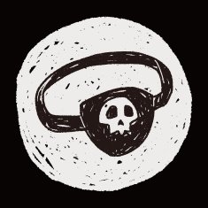Pirate eye mask doodle N7 free image download