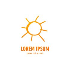 Vector Summer Sun Logo Design Template N4 free image download