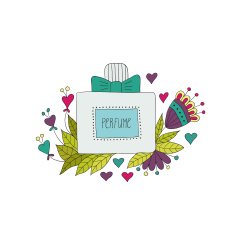 Perfume bottle with flower patterns N2 free image download