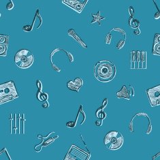 Vector Music Pattern Background N13 free image download