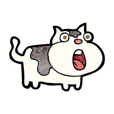 Cartoon shocked cat N7 free image download