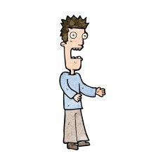 Cartoon man freaking out N9 free image download