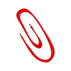 Cartoon red paperclip N13 free image download