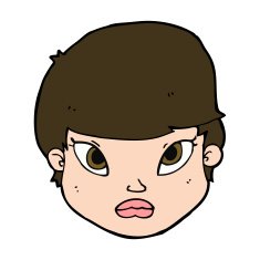Cartoon serious face N11 free image download