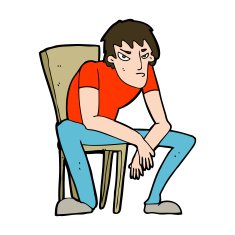 Cartoon dejected man N10 free image download