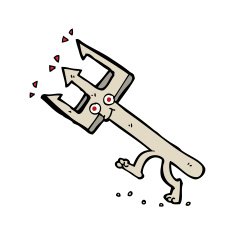Cartoon devil fork N15 free image download