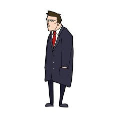 Cartoon bad tempered man N11 free image download