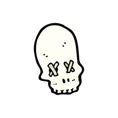 Spooky skull symbol N7 free image download
