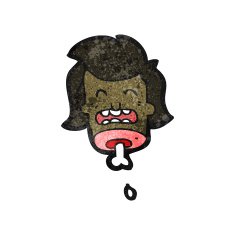 Gross severed head cartoon N30 free image download
