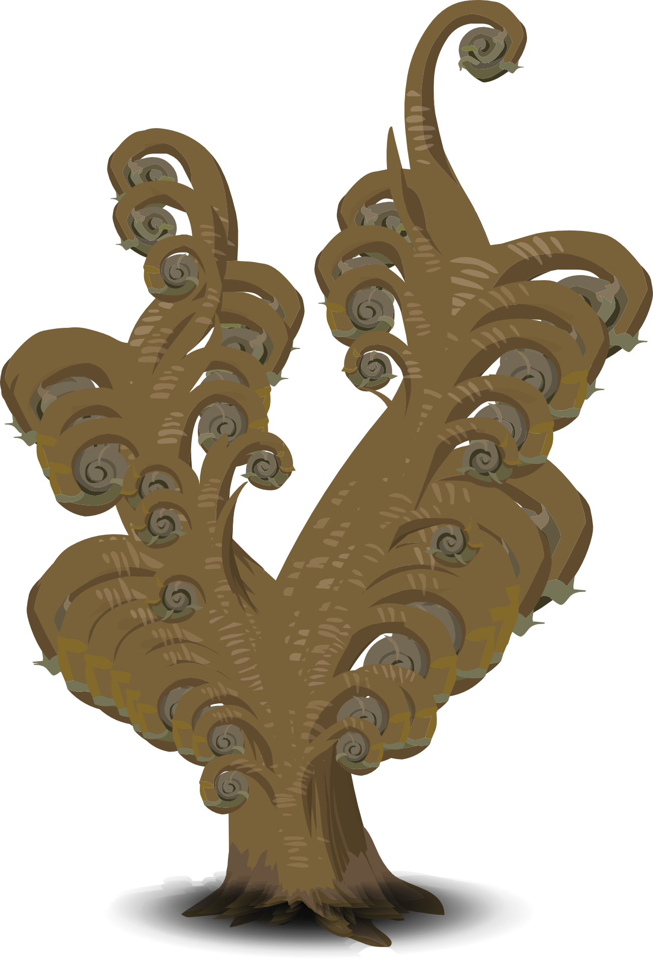 Brown plant tree abstract drawing free image download