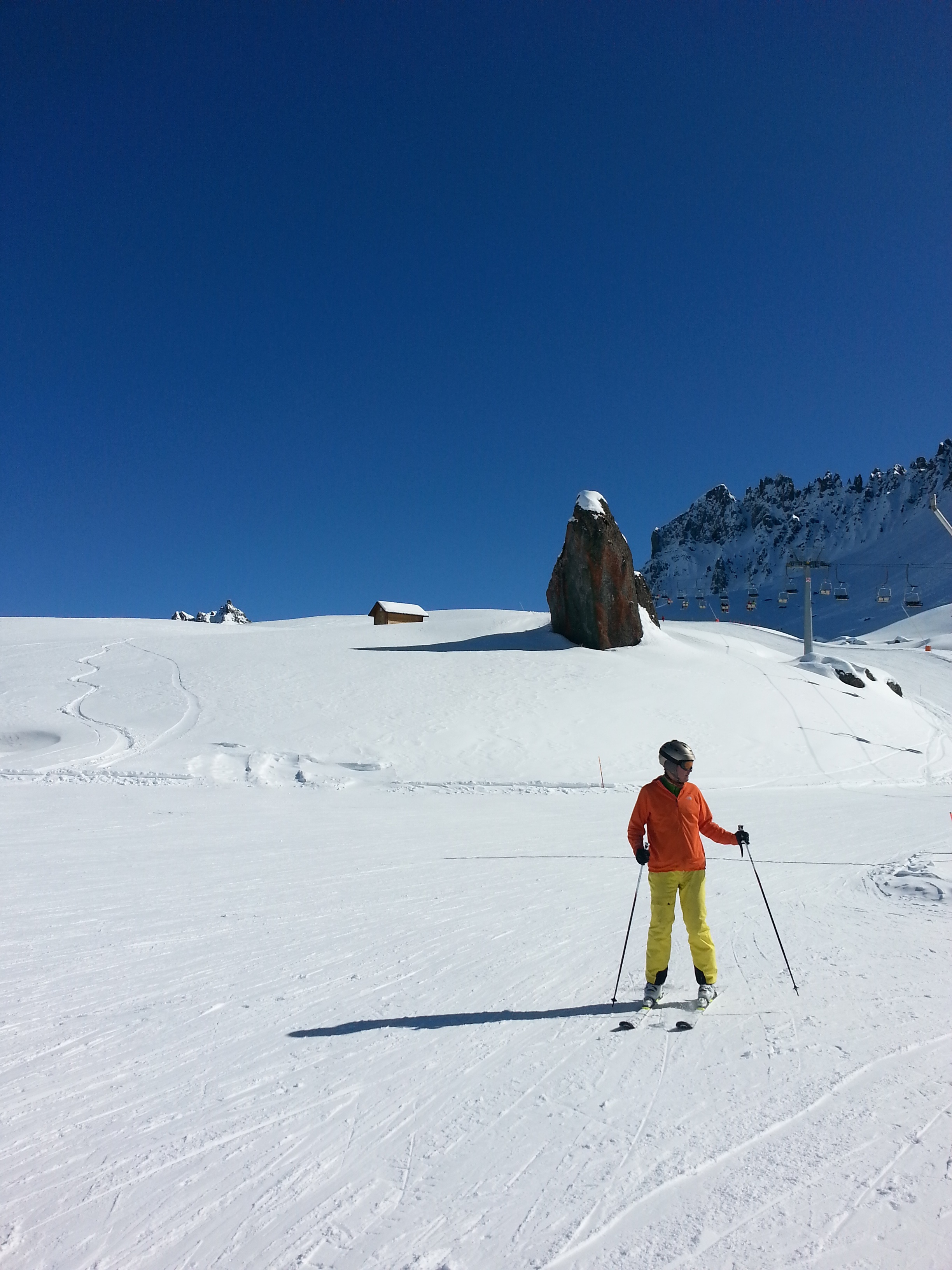 Skier on a mountainside in winter free image download
