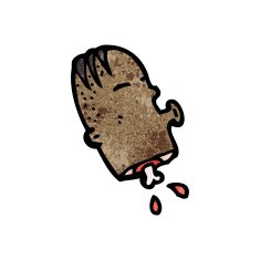 Gross severed head cartoon N36 free image download