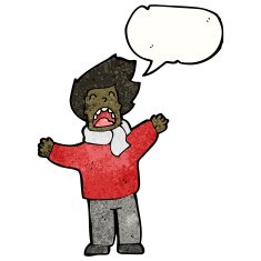 Cartoon shouting in wind man free image download