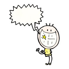 Grinning doodle man cartoon N2 free image download