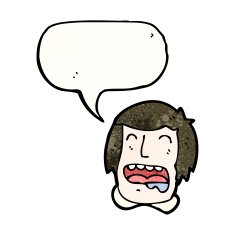Cartoon drooling man N2 free image download
