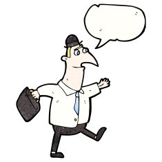 Cartoon businessman walking to work N19 free image download