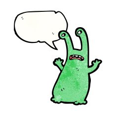 Cartoon alien slug monster N15 free image download