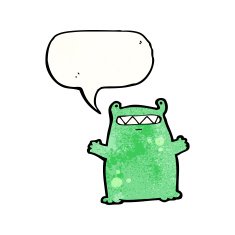 Cartoon alien slug monster N17 free image download