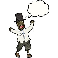 Cartoon man in rags and top hat N2 free image download