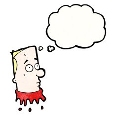 Gross severed head cartoon N39 free image download