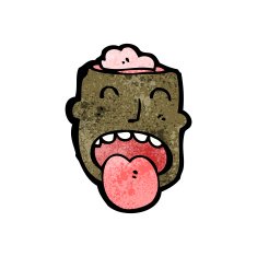 Cartoon man with open head N2 free image download