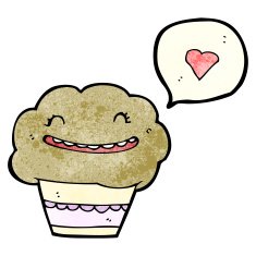 Cartoon talking muffin N3 free image download
