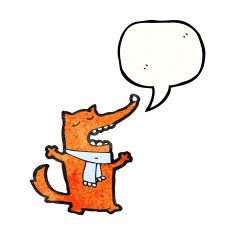 Cartoon little fox talking N4 free image download