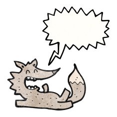 Laughing wolf cartoon N3 free image download