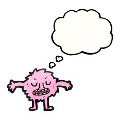Cartoon little pink monster N2 free image download