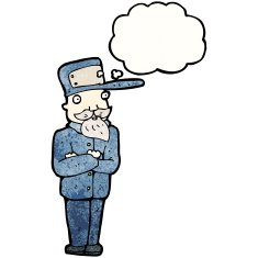 Cartoon ticket collector N4 free image download