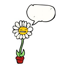 Cartoon talking flower N5 free image download