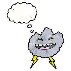 Cartoon happy storm cloud N2 free image download