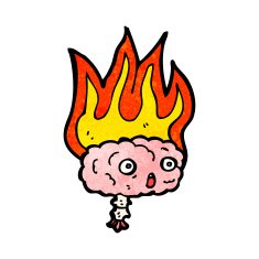 Flaming brain cartoon N2 free image download