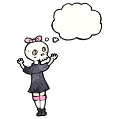 Spooky skull mask girl N2 free image download