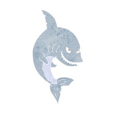 Funny Cartoon Shark N38 free image download