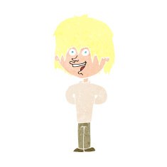 Cartoon happy scruffy boy N10 free image download