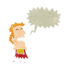Retro cartoon exploding head man free image download