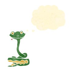 Retro cartoon snake free image download