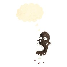 Retro cartoon severed head N2 free image download